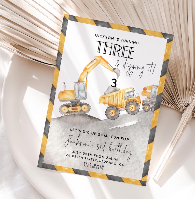 Editable Construction Birthday Party Bundle, Party Signs, Food Tents ...