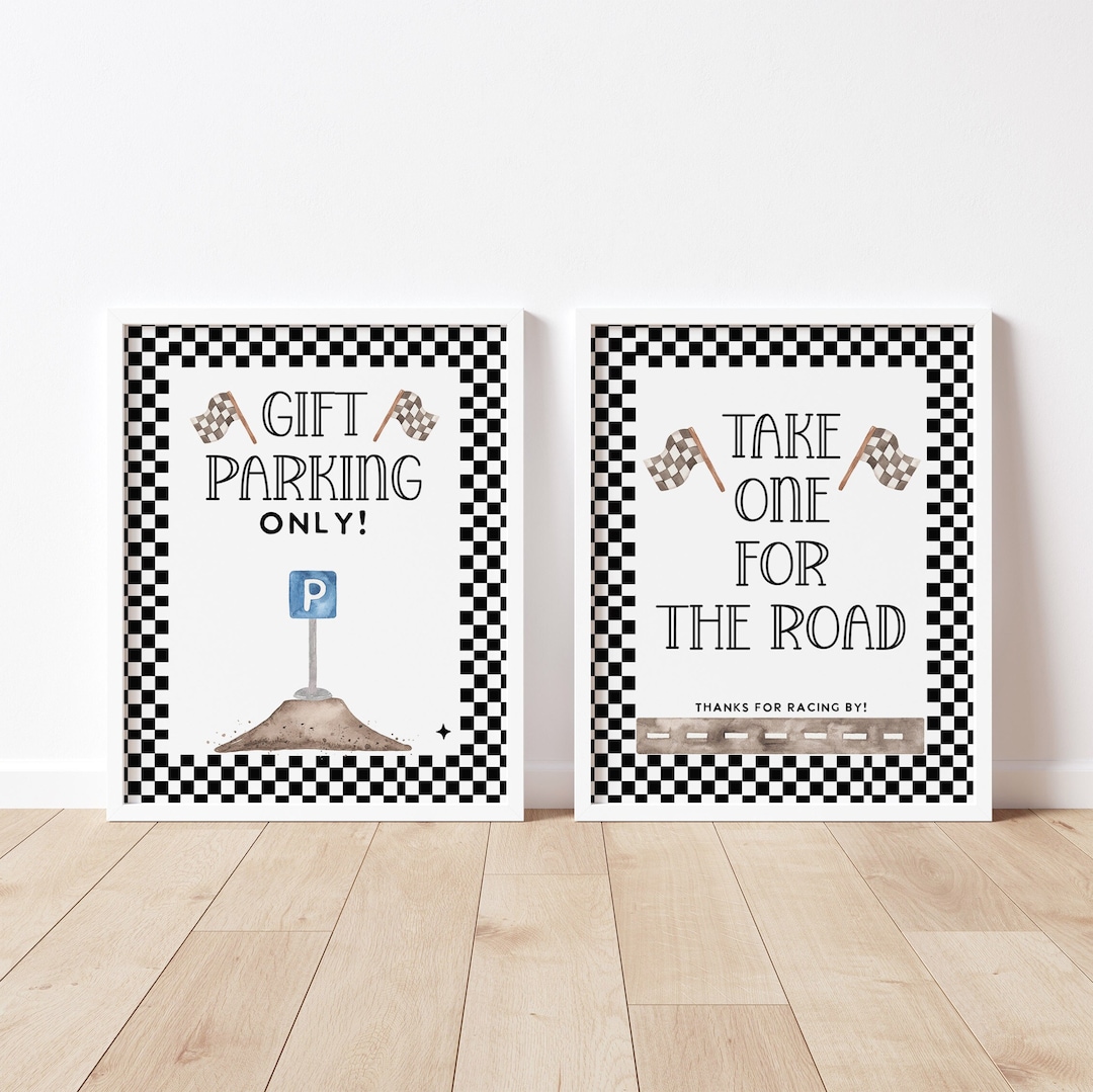 Race Car Party Signs: Gift Parking & Take One (digital Download) - Etsy UK