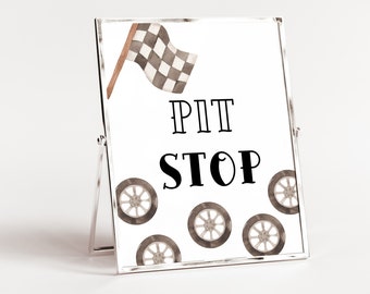 Pit Stop Table Sign - Etsy