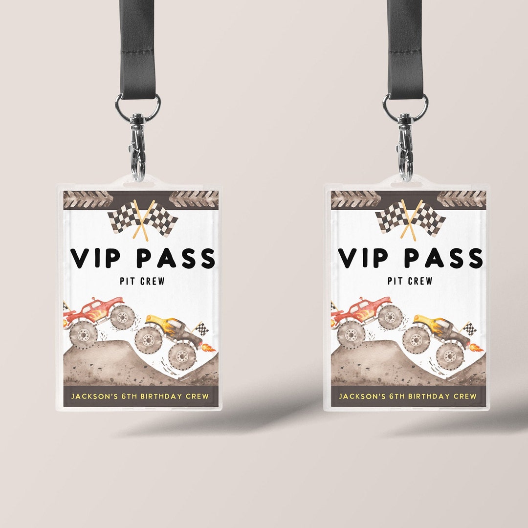 Monster Truck Vip Pit Crew Pass, Vip Pass, Any Age, Monster Truck ...
