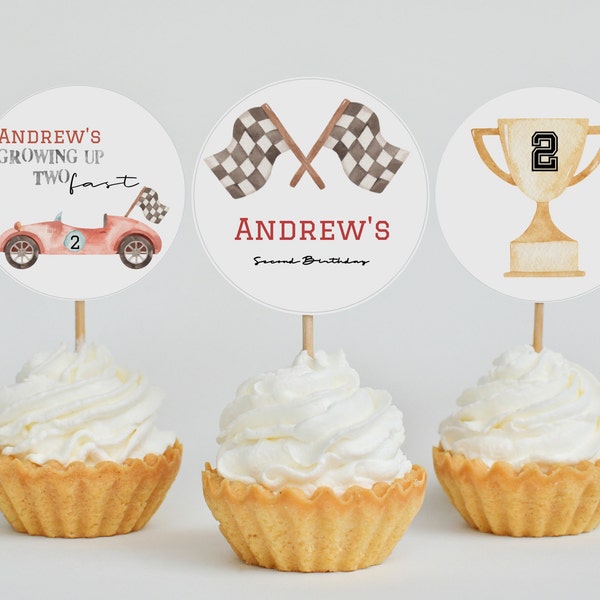 Two Fast Cake Topper Printable - Etsy