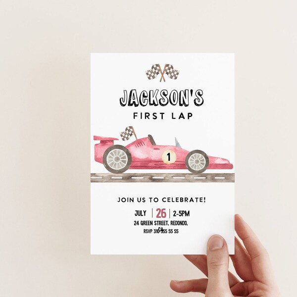 First Lap Invite Blue - Etsy