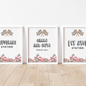 Pit Stop Party Sign, Race Car Party Sign, Refueling Station Table Sign ...