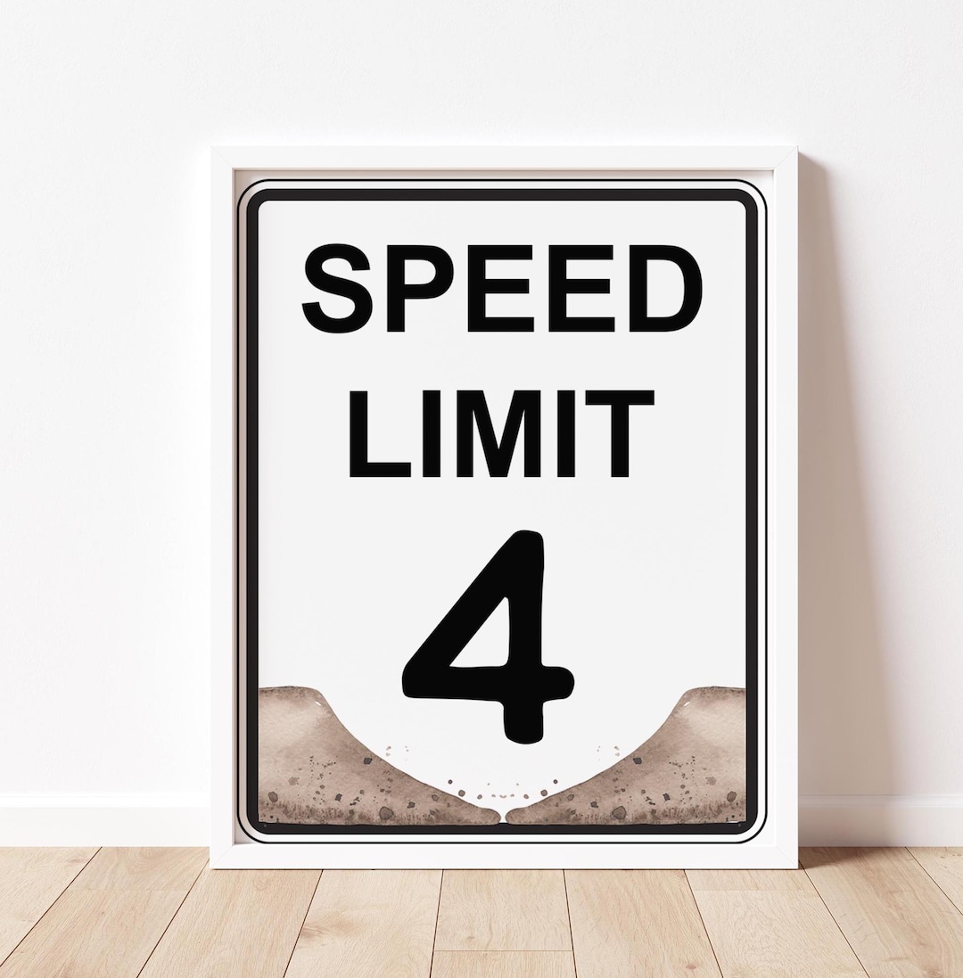 Editable Monster Truck Speed Limit Sign, Any Age, Monster Truck Party ...