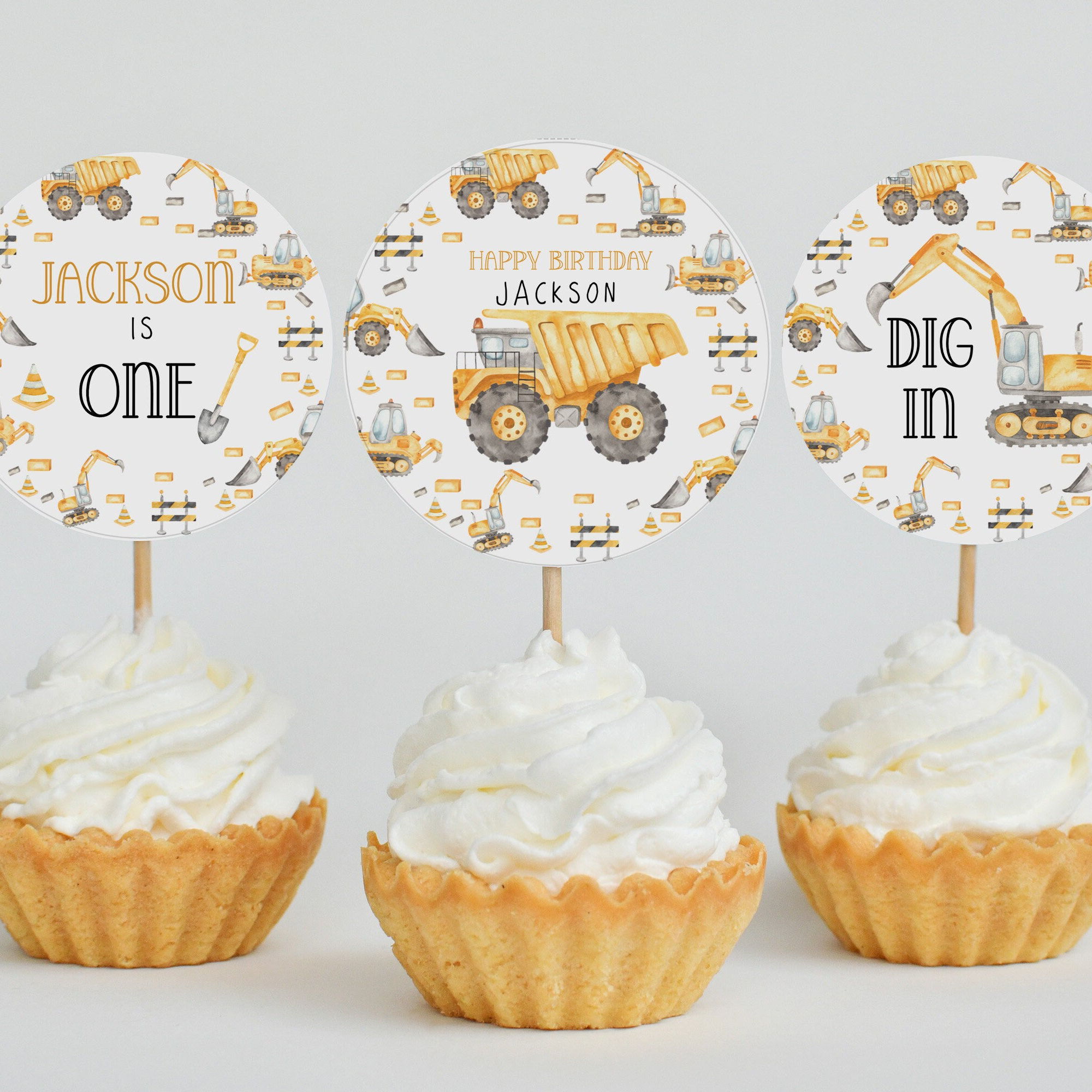 Construction Truck Birthday Invitation: Printable Excavator Party ...