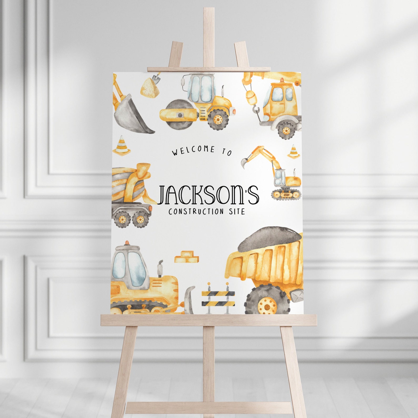 Construction Birthday Welcome Sign Construction Party Sign - Etsy