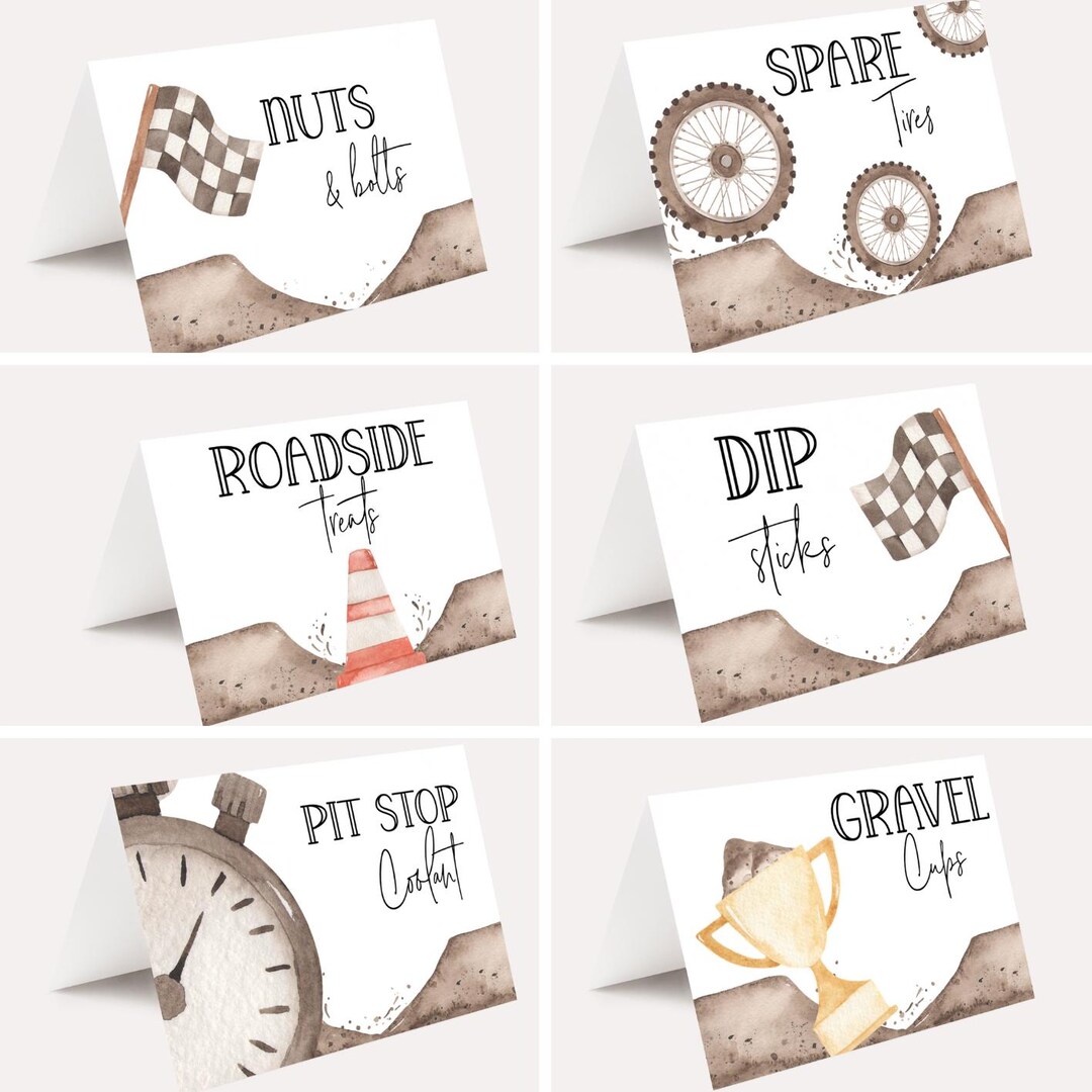 Monster Truck Birthday Food Tents: Pit Stop Party Decor (PRINTABLE) - Etsy