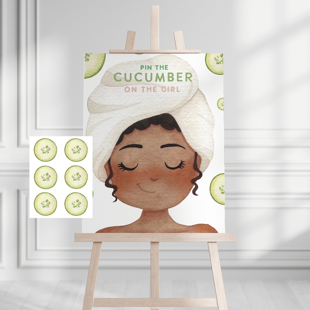Spa Birthday Party Pin the Cucumber on the Girl Birthday Slumber Party ...