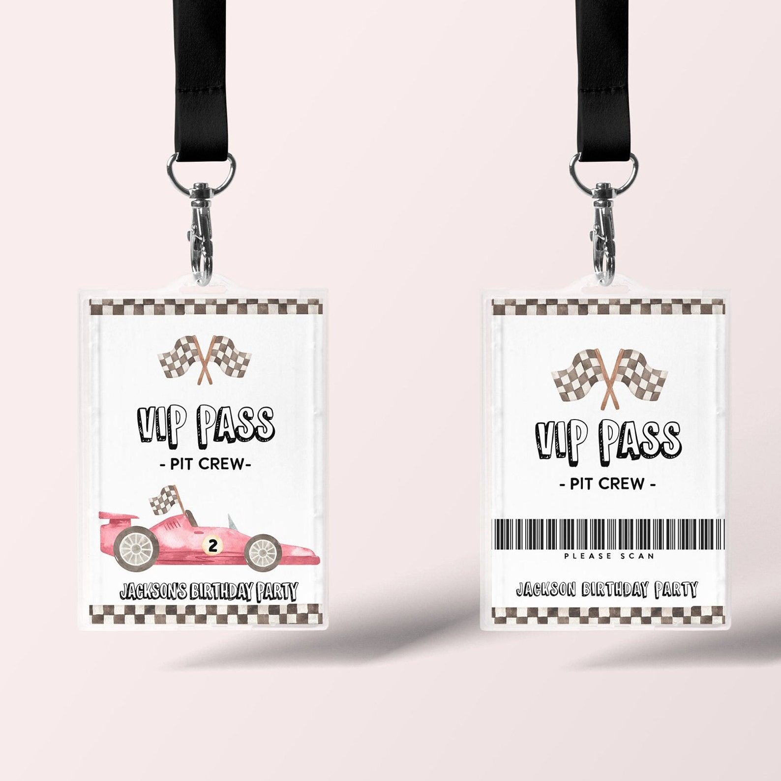 Race Car Birthday VIP Pass Pit Crew Passes Racing Birthday - Etsy