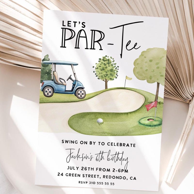 Kids Golf Invitation - Etsy