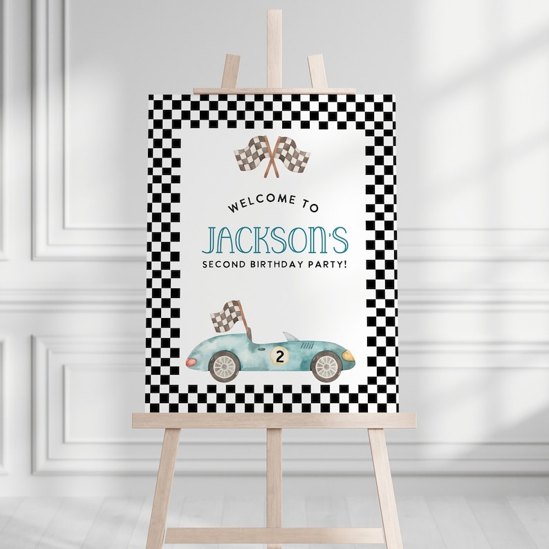 Race Car VIP Pass: Pit Crew 1st Birthday Party (editable Digital ...
