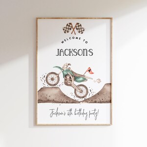 Two Fast Dirt Bike Birthday Invitation: Motorcycle Party, Printable ...