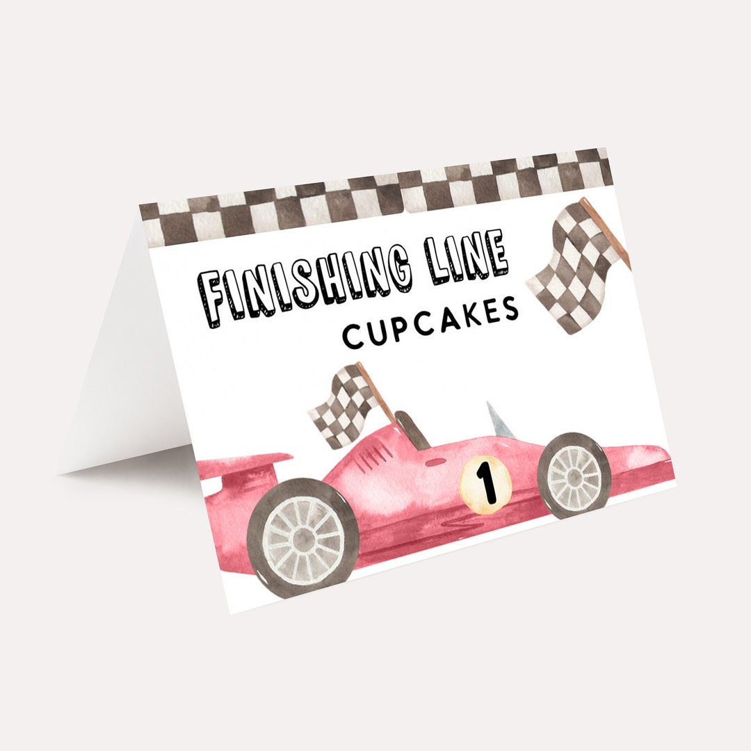 Editable Race Car Birthday Food Tent, Any Age, TWO Fast, Racing Place Cards, Food Labels, Racer ...