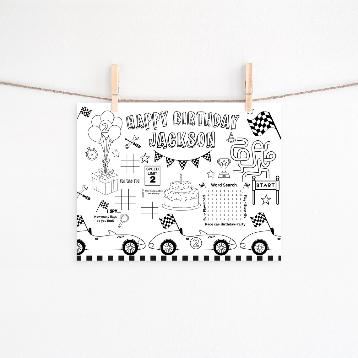 Race Car First Birthday Milestone Poster: Green, Editable Template ...