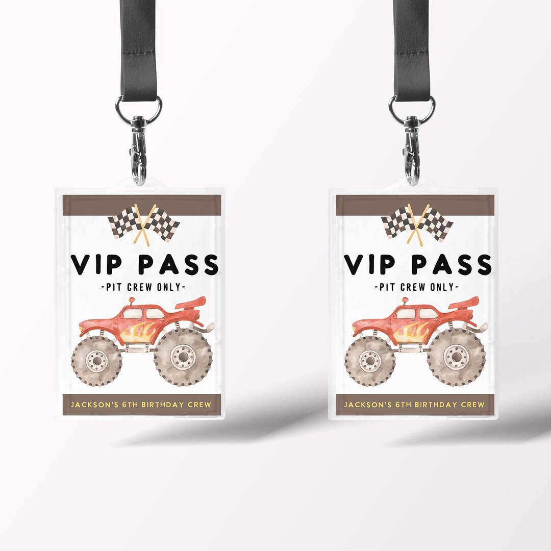 Monster Truck Vip Pit Crew Pass, Vip Pass, Any Age, Monster Truck ...