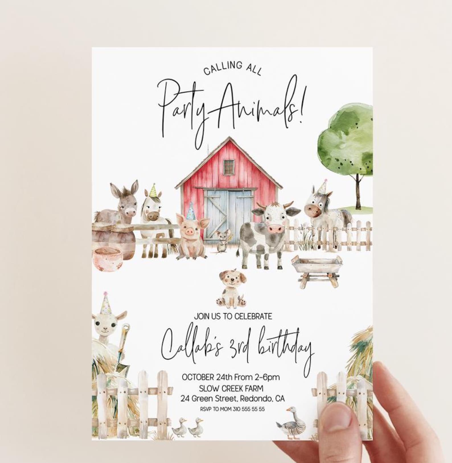 Farm Birthday Food Tent Labels: Editable Party Decor (digital Download ...