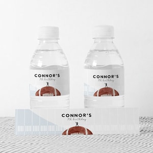 Football Birthday Cupcake Toppers: Editable Party Decor (digital ...