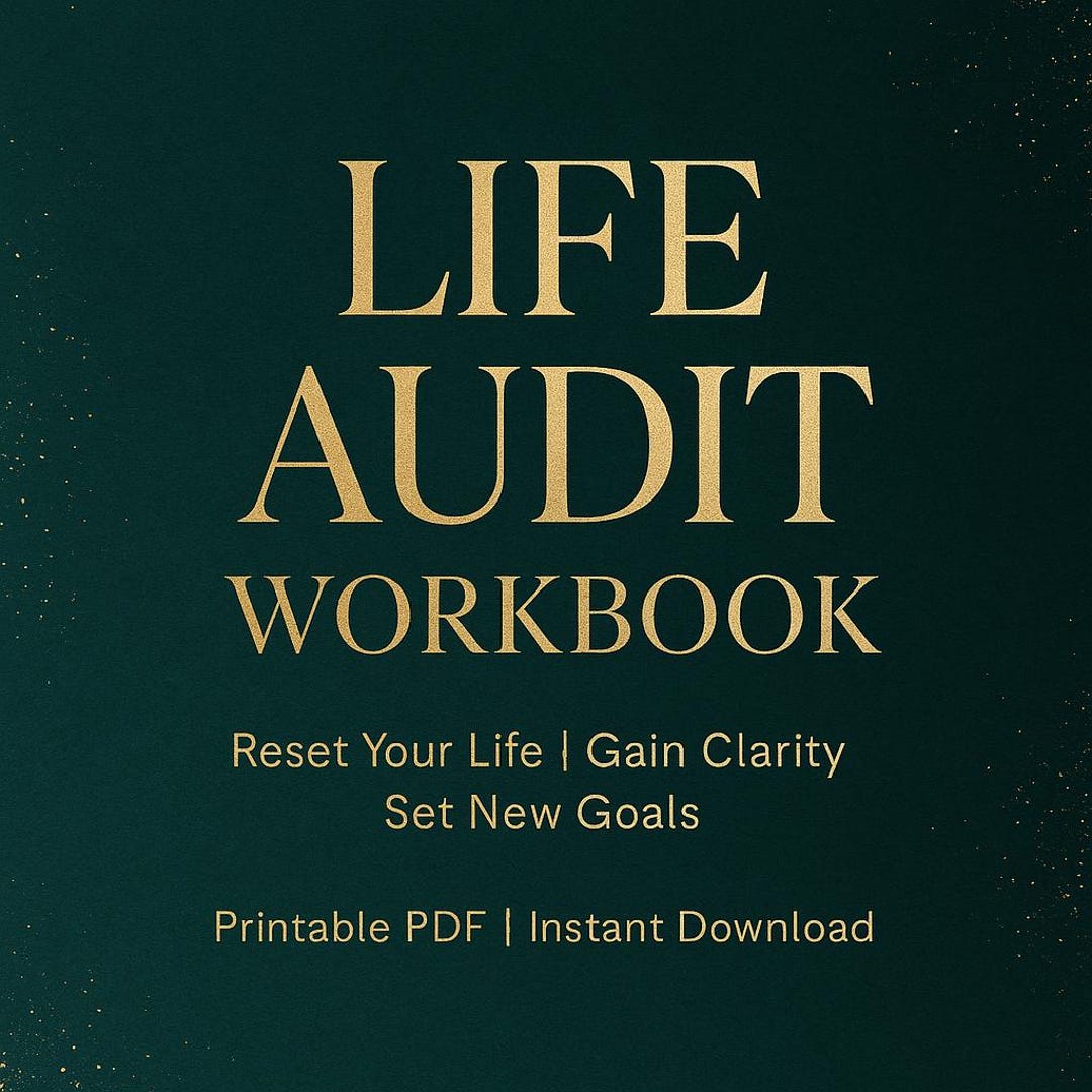 Life Audit Workbook | Goal Setting, Clarity, Self Reflection (PDF) - Etsy