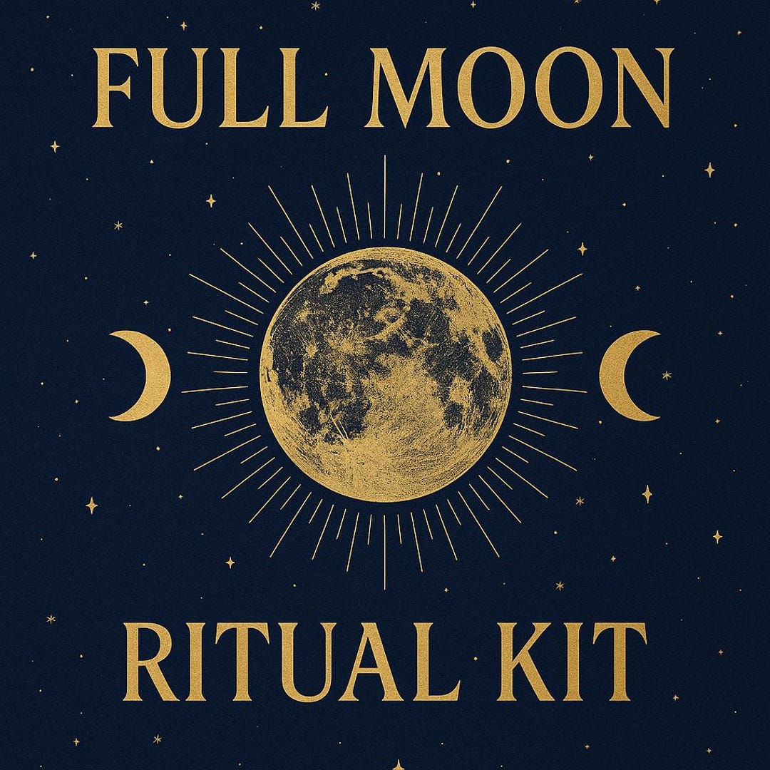 Full Moon Ritual Kit |printable Lunar Manifestation Guide-full Moon ...