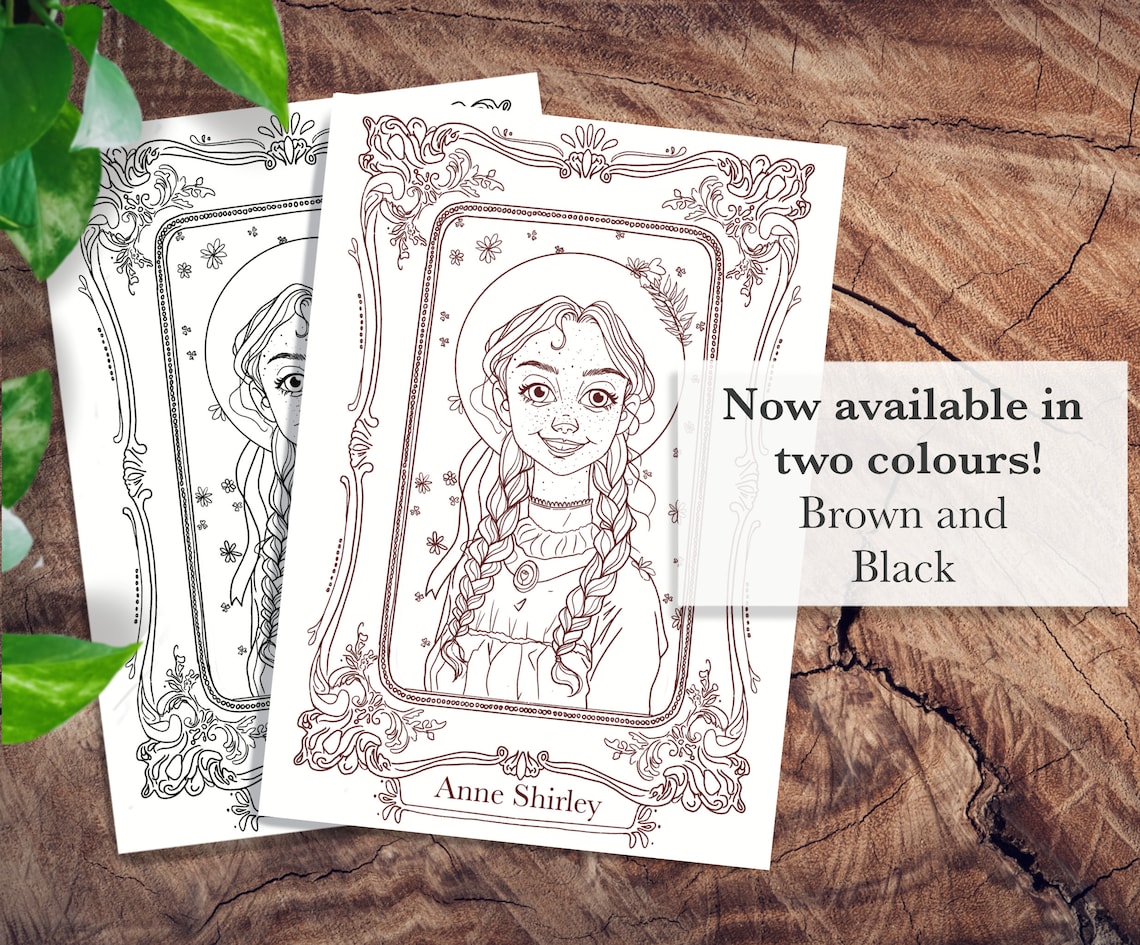 Anne of Green Gables Coloring Page Classical Characters Instant ...