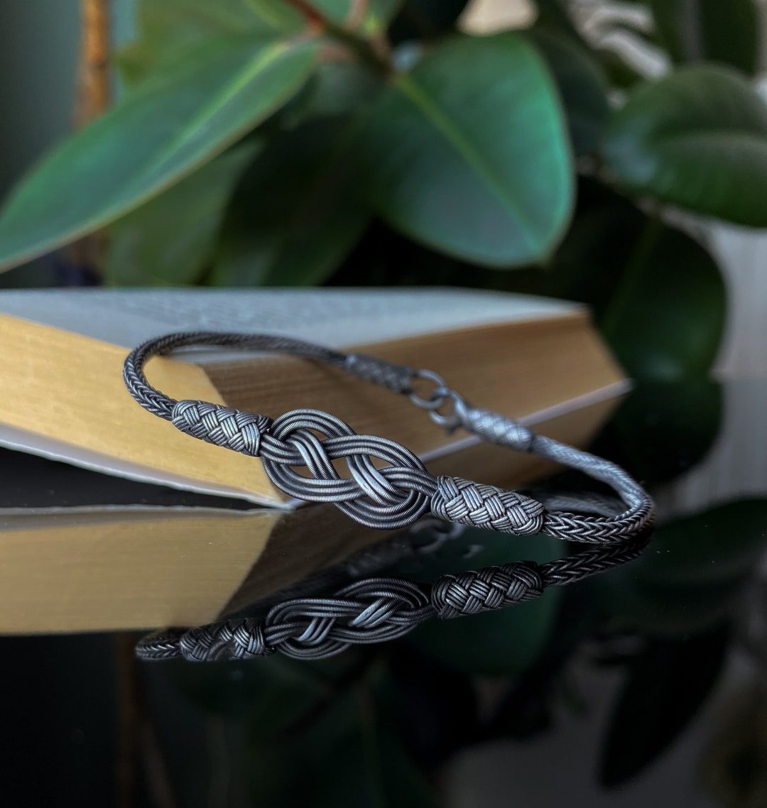 Hand Braided Bracelet ๑ 999 Silver Love Kinitted Bracelet ๑ Vikings ...