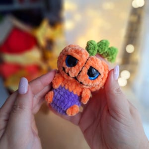 Halloween Plush Pumpkin Crochet Pattern, No Sew Crochet, Halloween ...