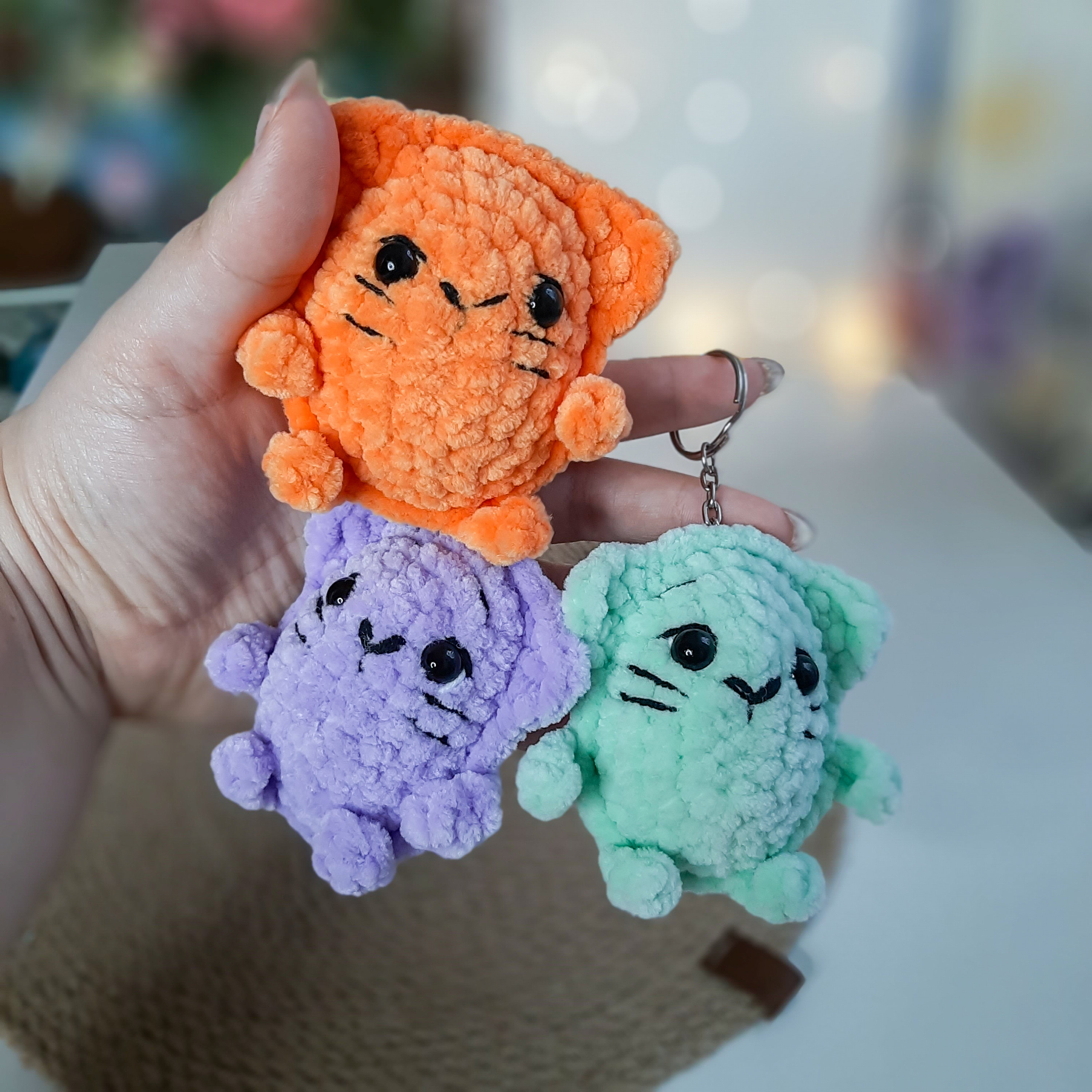 Kawaii Cat Crochet Keychain Pattern: Plush Amigurumi (PDF Pattern) - Etsy