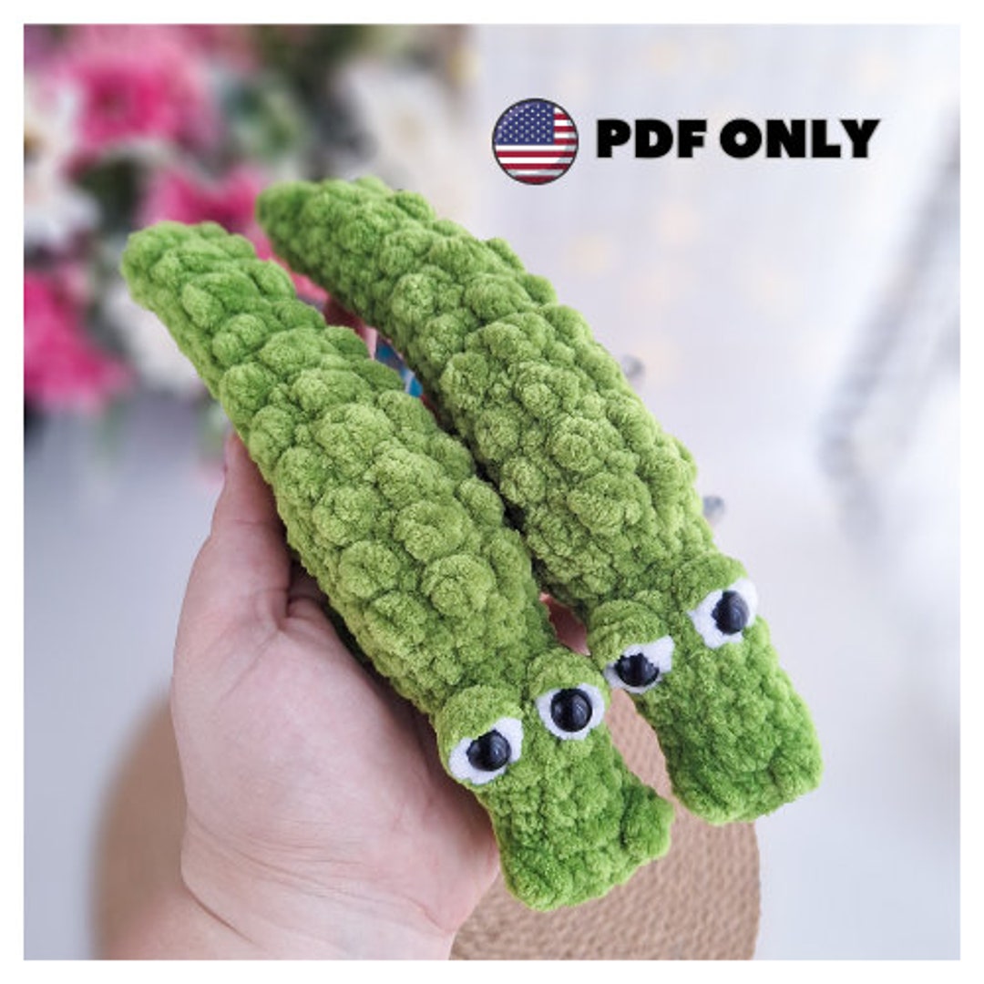 Crochet Plush Crocodile Pattern: No Sew Amigurumi (PDF Pattern) - Etsy