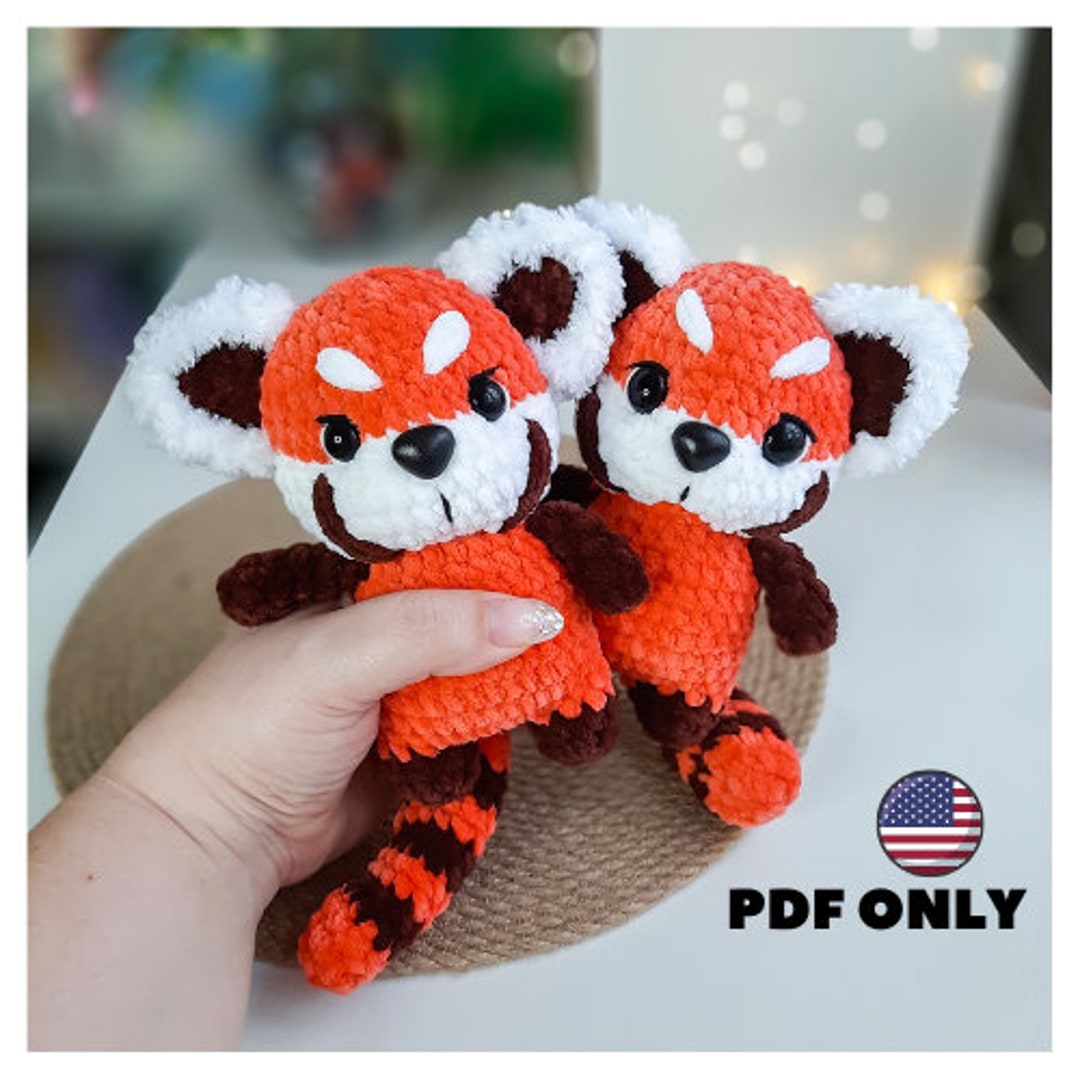 Crochet Red Panda Plush Pattern, Cute Crochet Amigurumi Pattern ...