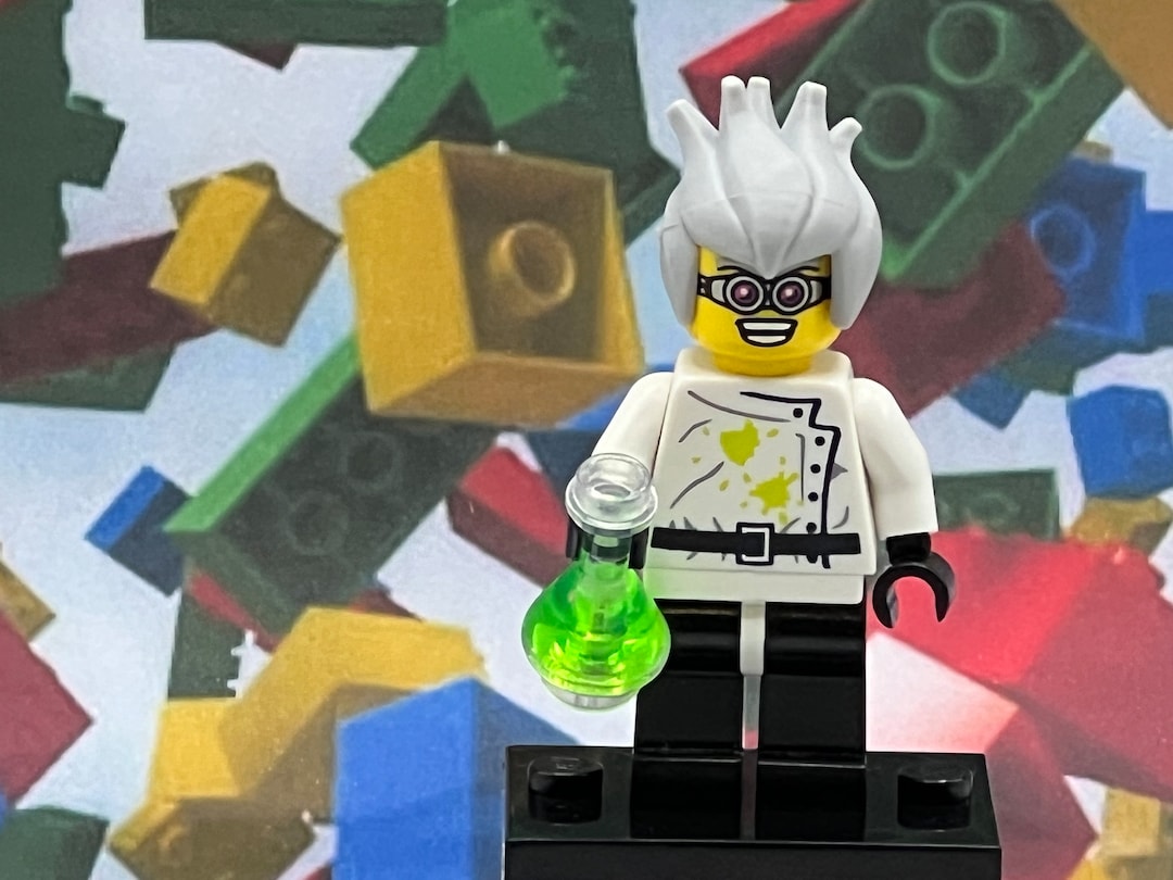 Genuine Lego Mad Scientist Minifigure With Base Plate Gift for ...