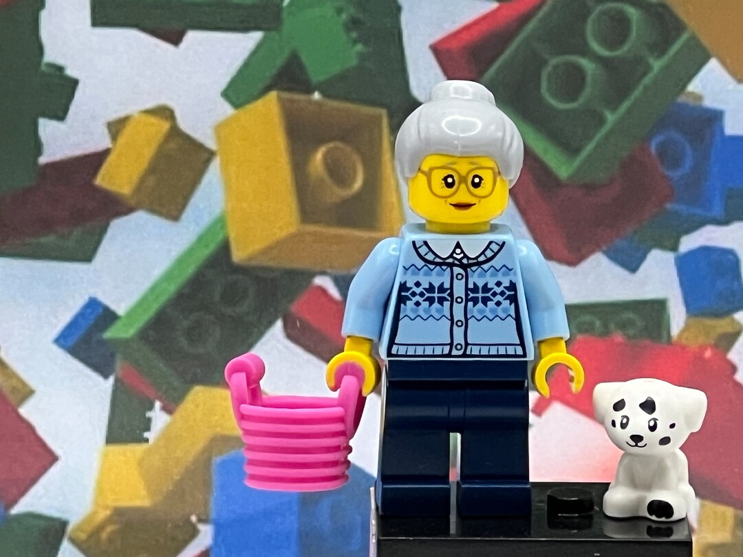 Genuine Lego Grandma Nanan Minifigure With Base Plate Gift for ...