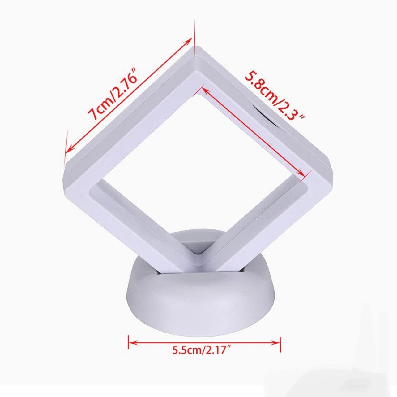 3d Floating Display Frame With Stand 7cm X 7cm Black or White - Etsy UK
