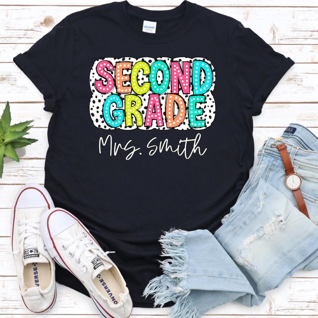 Second Grade Teacher Shirt, 2nd Grade Teacher Team Shirts, Personalized ...