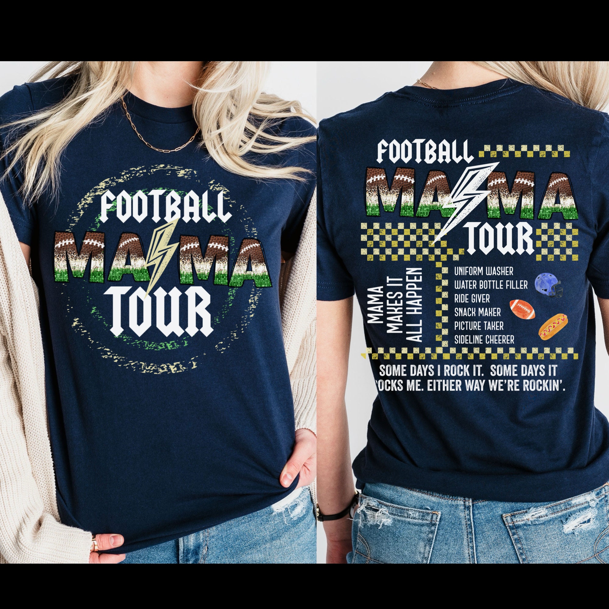 Football Mom Shirt, Football Mama Tour Tee, Sports Mama Tshirt, Gift ...
