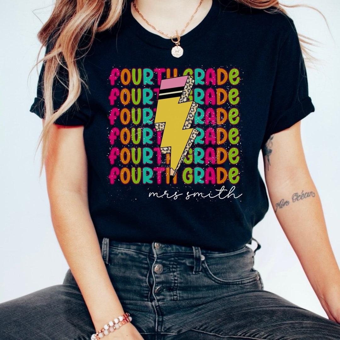 4th Grade Shirts, First Day of School Shirt, Teacher Shirt, Custom ...