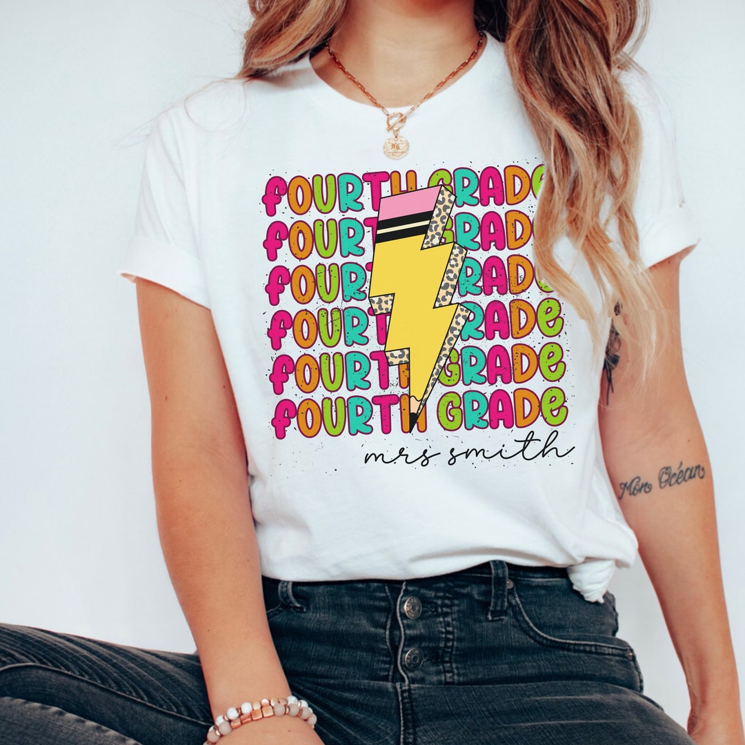 4th Grade Shirts, First Day of School Shirt, Teacher Shirt, Custom ...