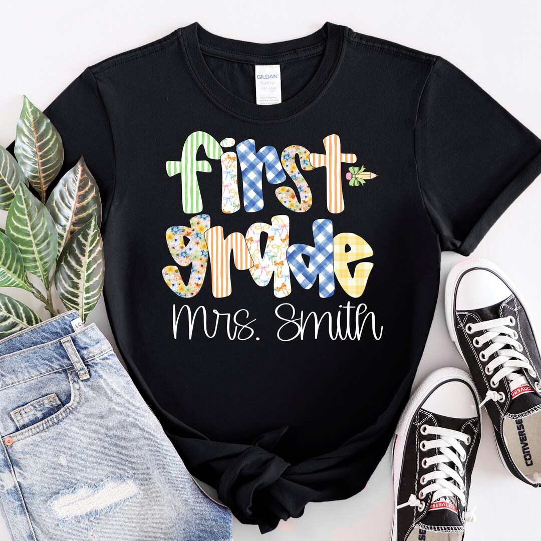 Custom First Grade Shirt, Teacher Shirts, Back to School Shirt, First ...