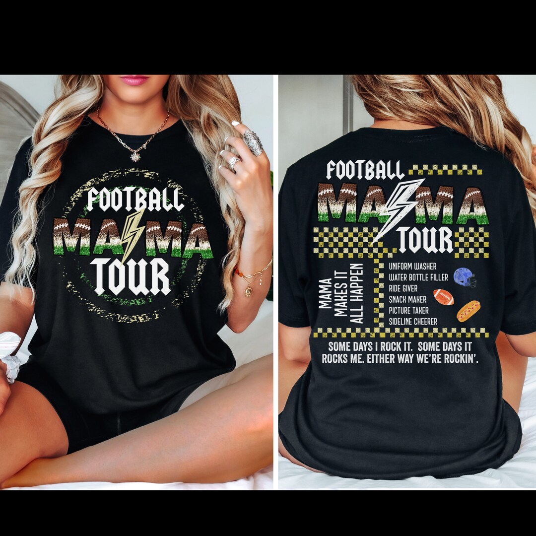 Football Mom Shirt, Football Mama Tour Tee, Sports Mama Tshirt, Gift ...
