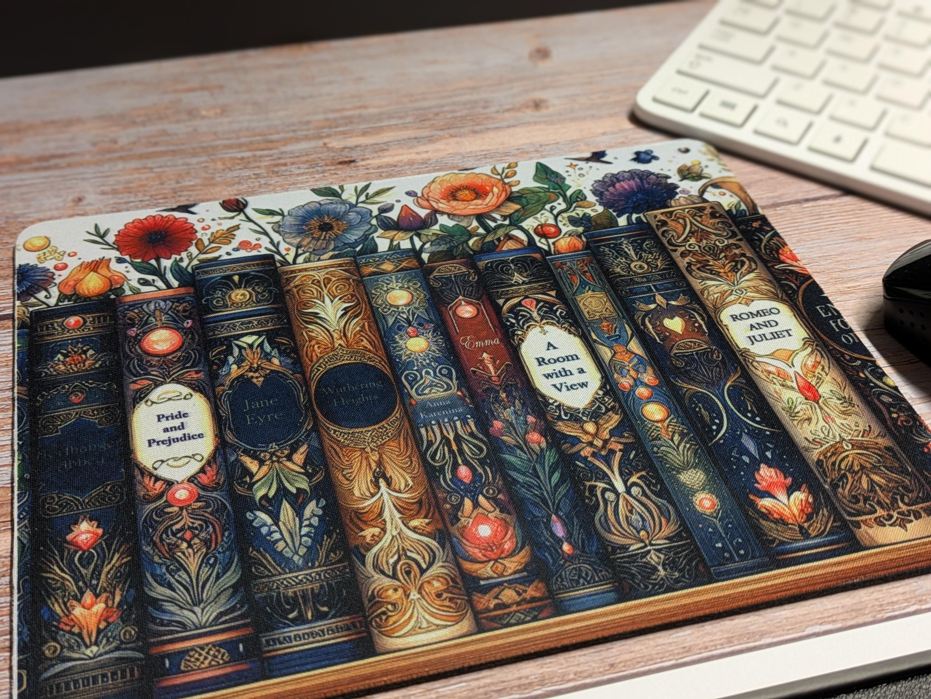 Classic Books Mousepad | Literary Desk Accessory | Gift for Readers ...