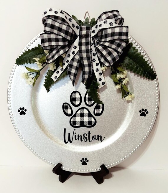 Personalized Dog Paw Print Sign. Dog Paw Print Plate. Custom - Etsy
