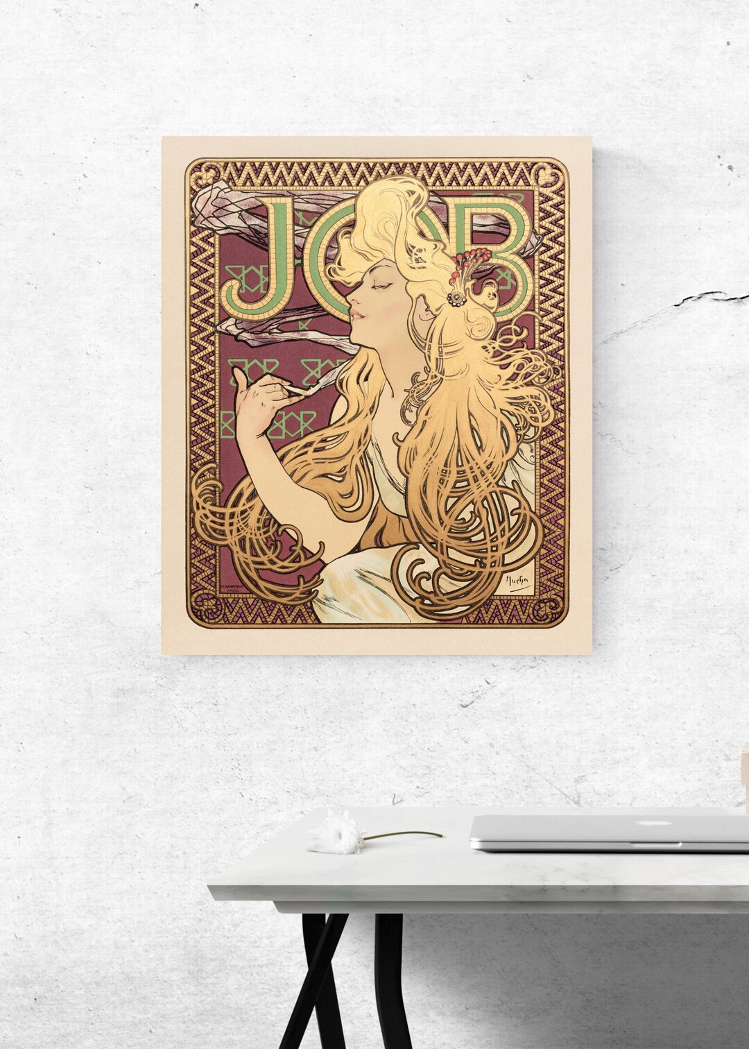Job Alphonse Mucha Dallas Museum Printable Poster Home Decor Painting ...