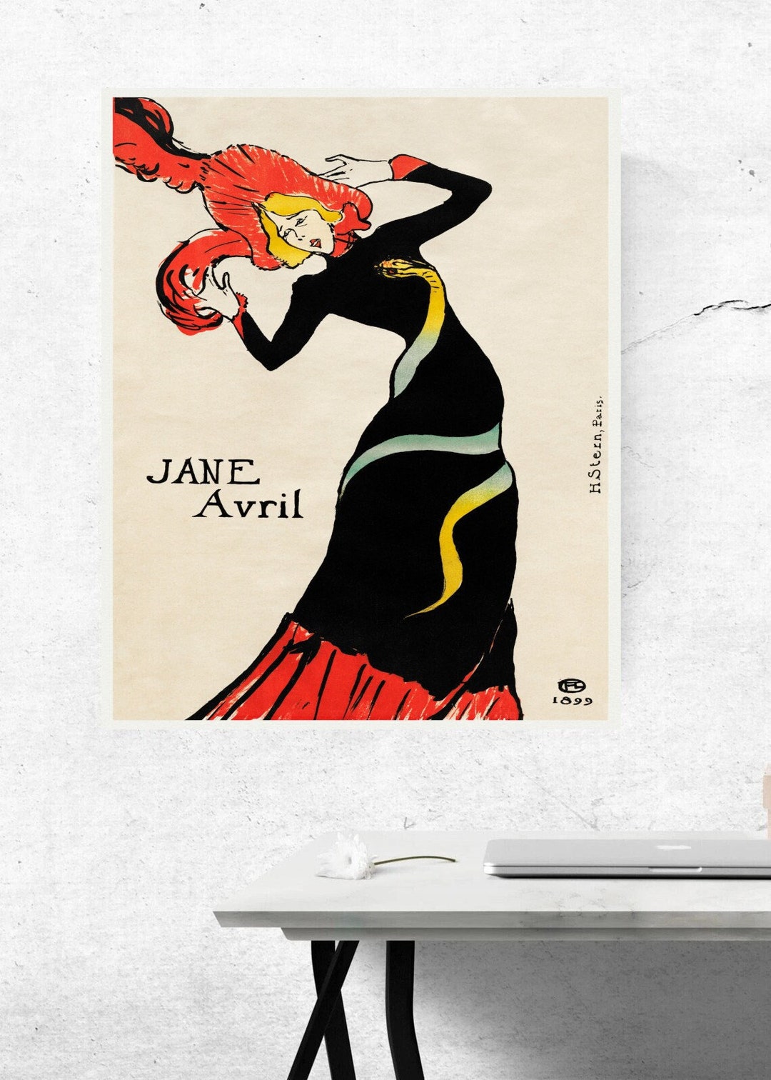 Jane Avril Henri De Toulouse–lautrec Printable Poster Vintage Home ...