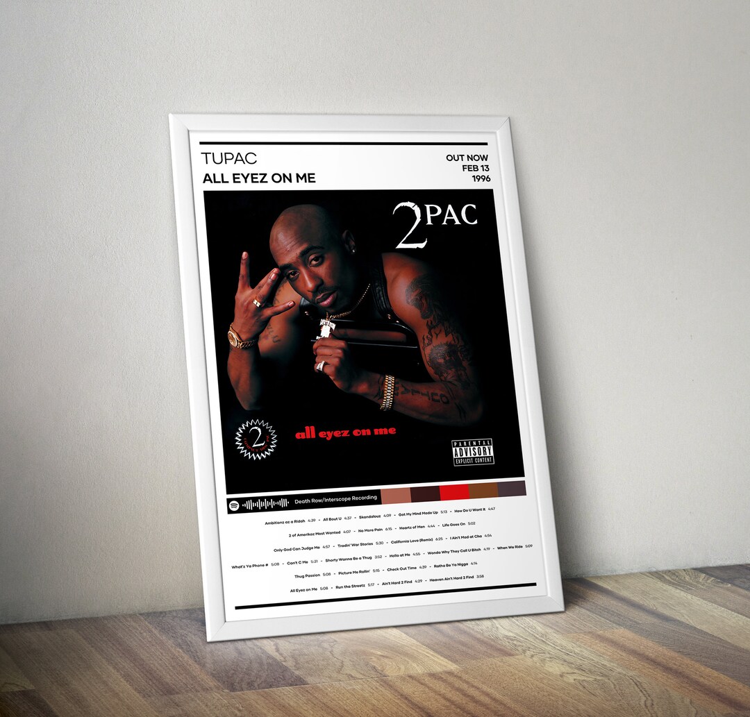 Tupac Poster All Eyez on Me Poster 4 Colors Album Cover - Etsy