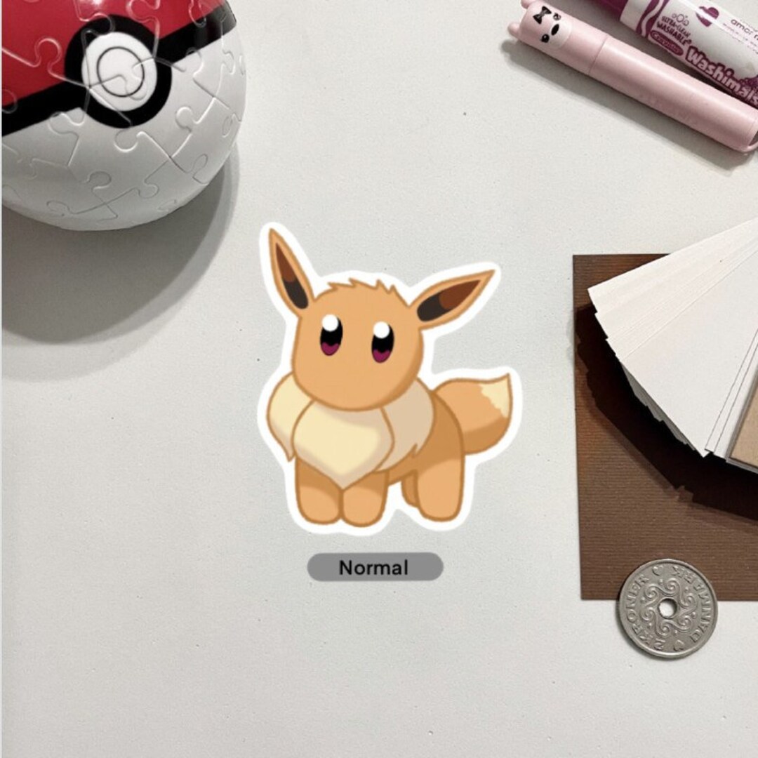 Eevee Sticker Anime Manga Pokemon Journal Stationery - Etsy