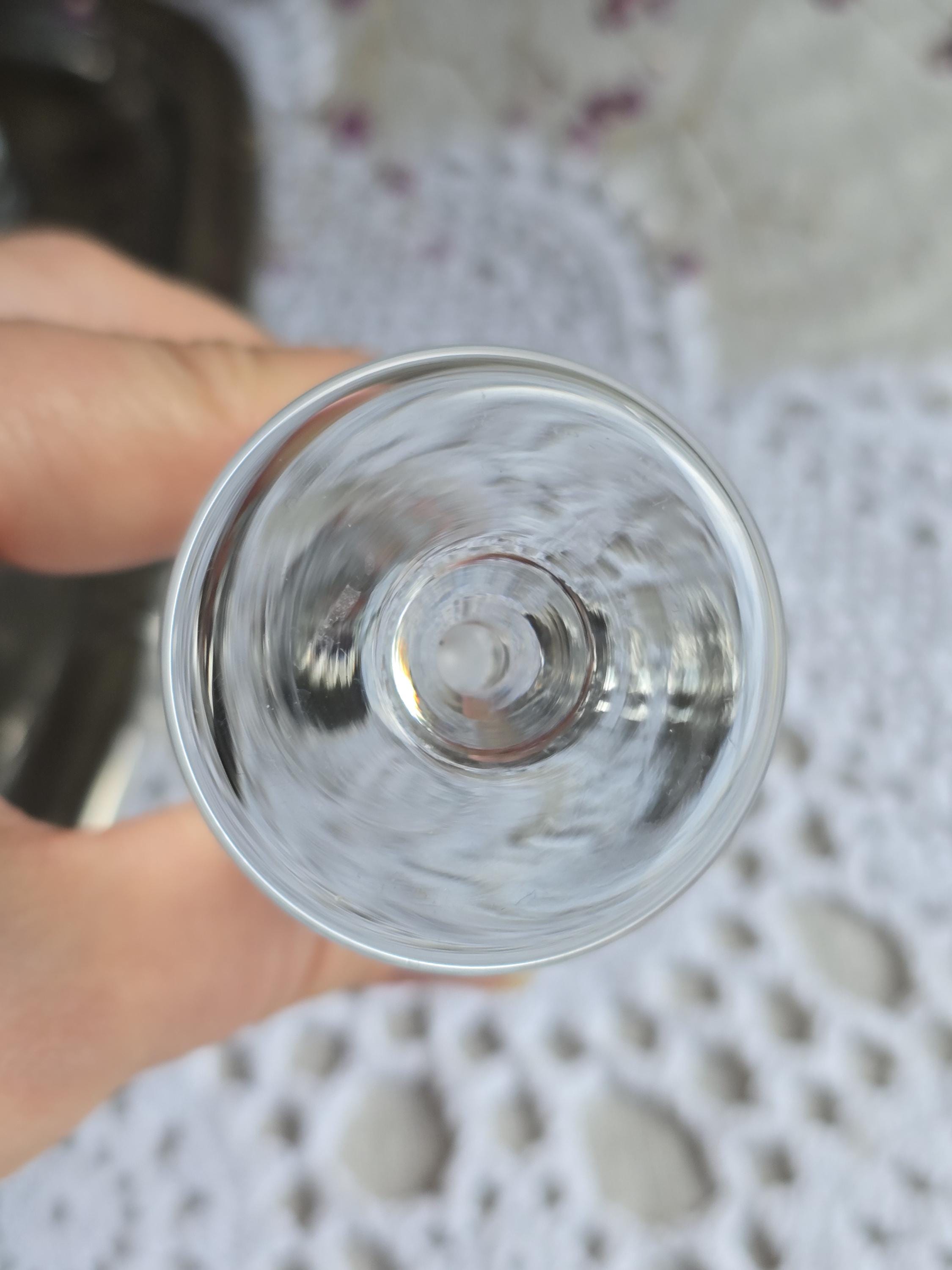 Vintage Hand Blown Shot Glasses Set – Artisan Clear Glass With Bubble ...