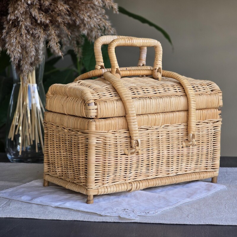 Wicker Trunk - Etsy