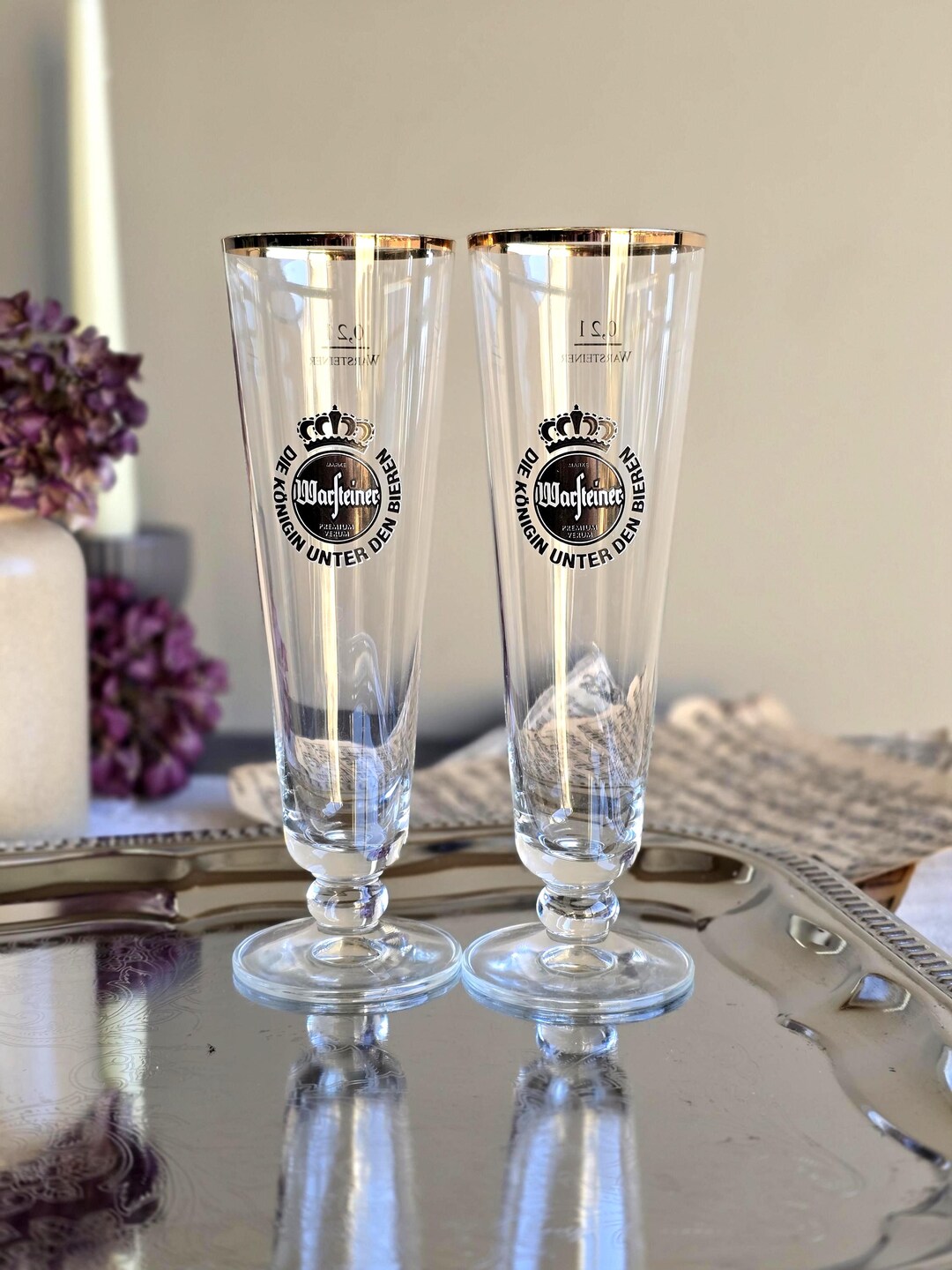 Set of 2 Vintage Warsteiner Beer Glasses 0.2L | German Brewery ...