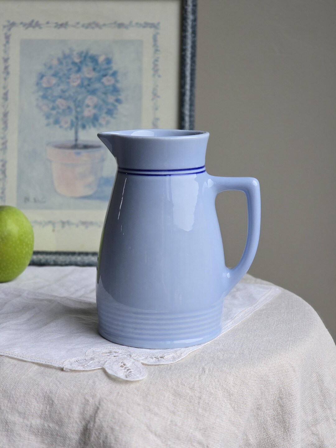 Light Blue Ceramic Pitcher Lilien Porzellan Austria. Elegant Light Blue ...