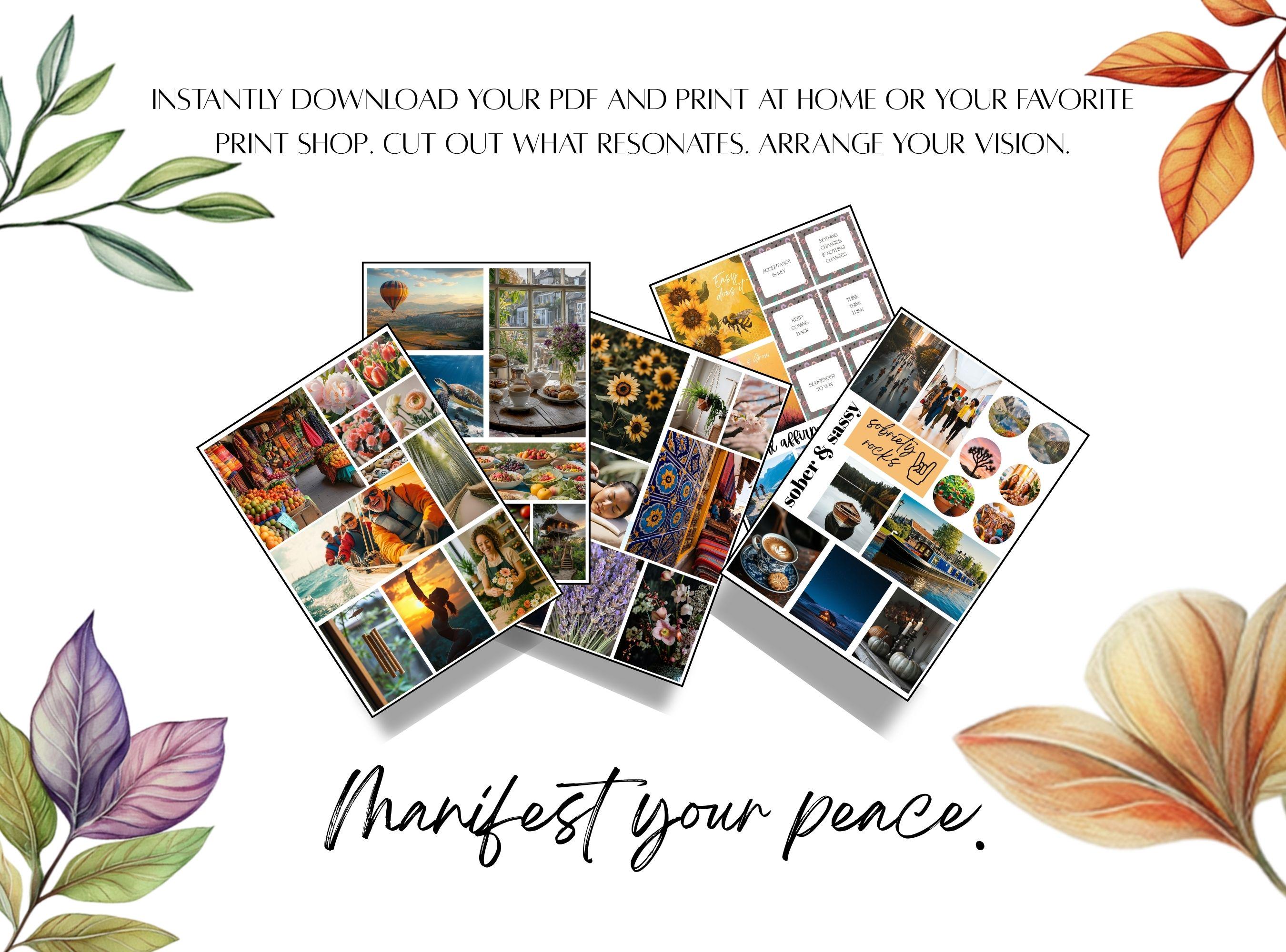 Sobriety Vision Board Kit: Recovery Affirmations, Self-care (digital ...