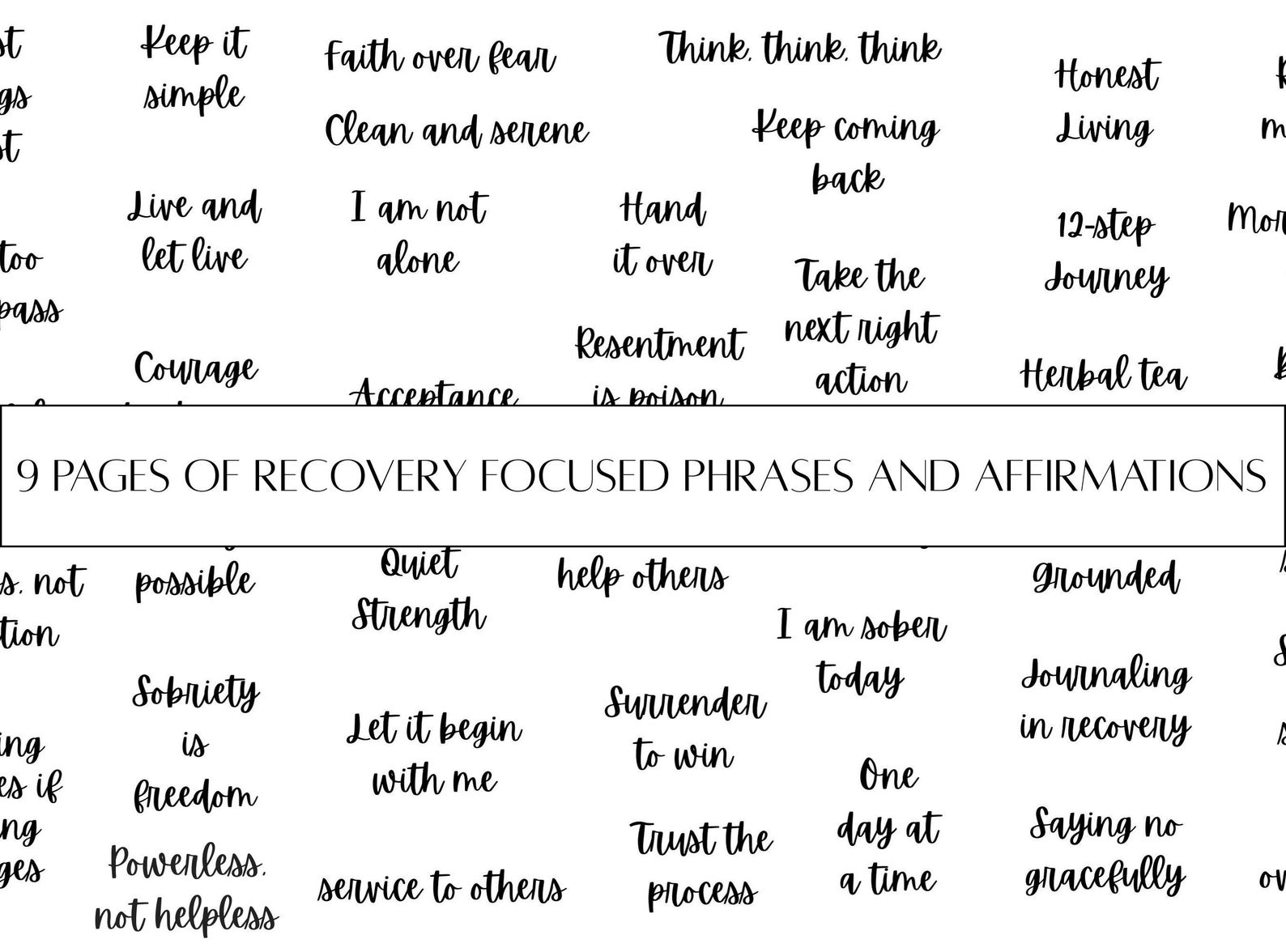 Sobriety Vision Board Kit: Recovery Affirmations, Self-care (digital ...